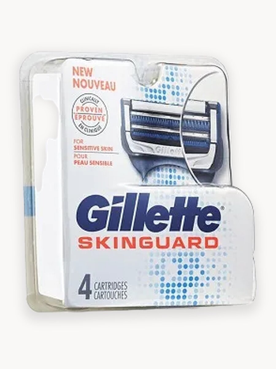 Сменные кассеты для бритья GILLETTE SKINGUARD Sensitive 4шт.