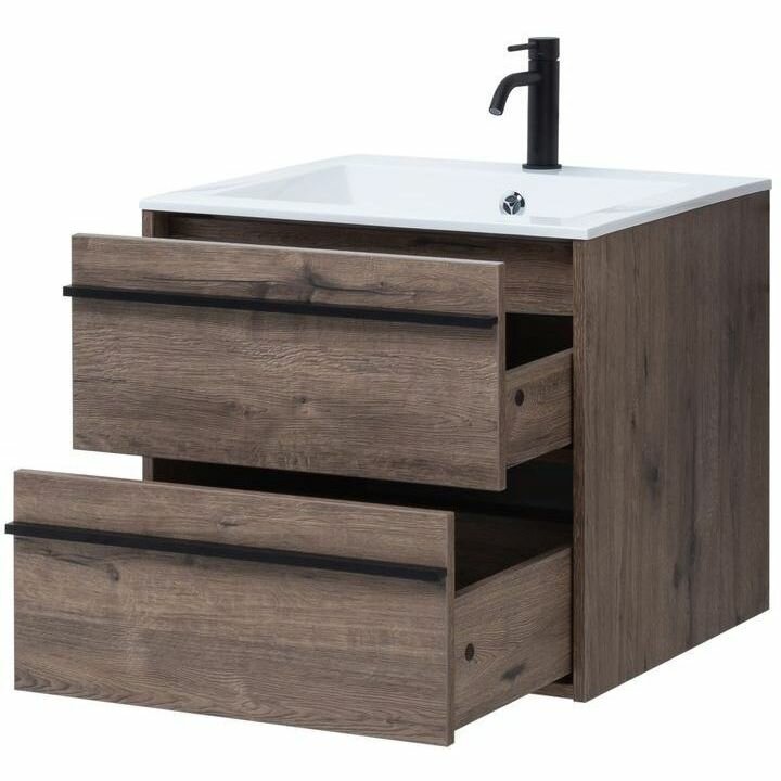 Тумба с раковиной Aquanet (Акванет) Lino 60 Дуб Веллингтон 00253910