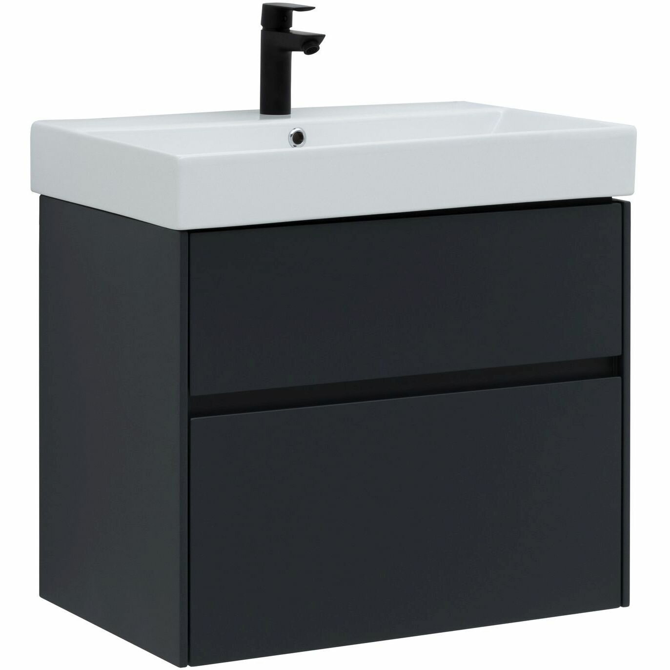 Тумба с раковиной Aquanet (Акванет) Бруклин 70 антрацит матовый 00310141