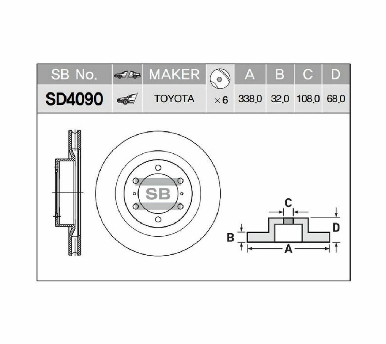 Диск тормозной TOYOTA LAND CRUISER PRADO (J150) 10- передний