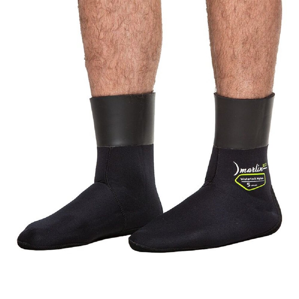 Носки неопреновые Marlin WATERLOCK NYLON ECO, черные, 5mm, 38/39