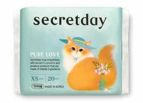 Прокладки женские ежедневные SECRET DAY PURE LOVE 15 см, 20 шт