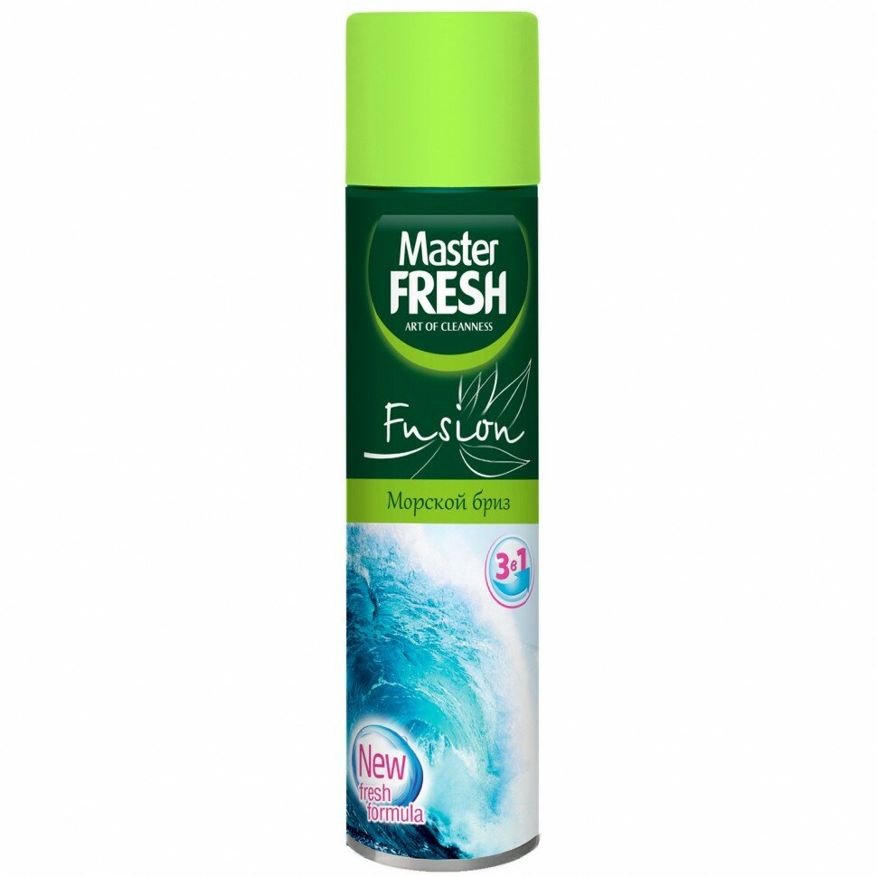 Освежитель воздуха Master Fresh "Морской бриз", 300мл, аэрозоль, зеленый