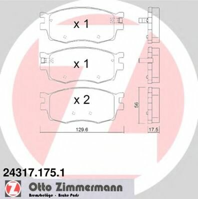 Колодки тормозные HY ZIMMERMANN 243171751