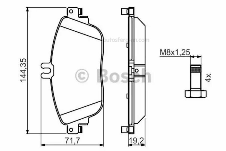 0 986 494 662 колодки дисковые передние! MB W176/W246 1.8/2.0/CDi 11> Bosch арт. 0986494662