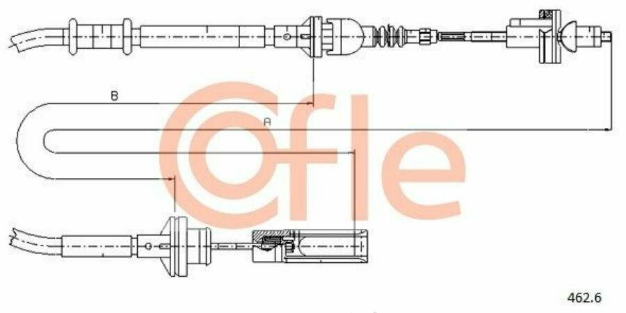 COFLE 924626 Трос сцепления FIAT BRAVA-BRAVO 1.6-1.8BZ-DS1.9 97-