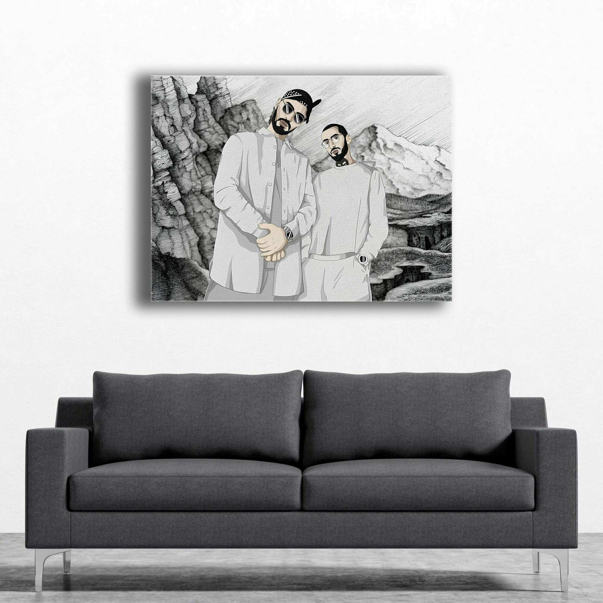 Интерьерная картина на холсте / MiyaGi / Andy Panda 30*40