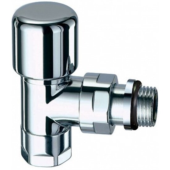 Вентиль Far термостатический угловой М24х19, 1/2"EPDM, серебро