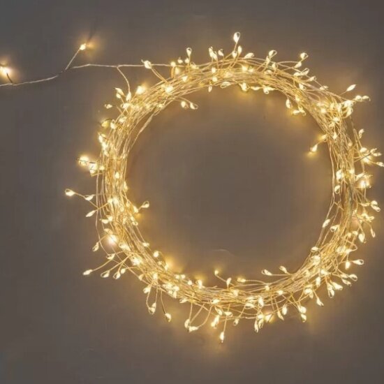 Светодиодная гирлянда Neon-night "Фейерверк из Росы" 20 м, 500 тепло-белых светодиодов