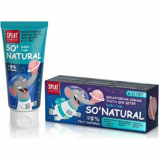 Детская зубная паста Splat Junior 6-11 лет Бабл Гам, 73 г