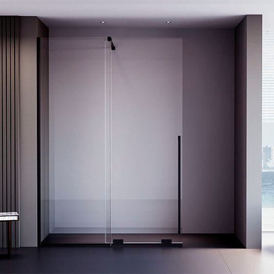 Душевая перегородка Veconi Premium Trento 200х150 PTDW-50B-150-01-C4 черный матовый