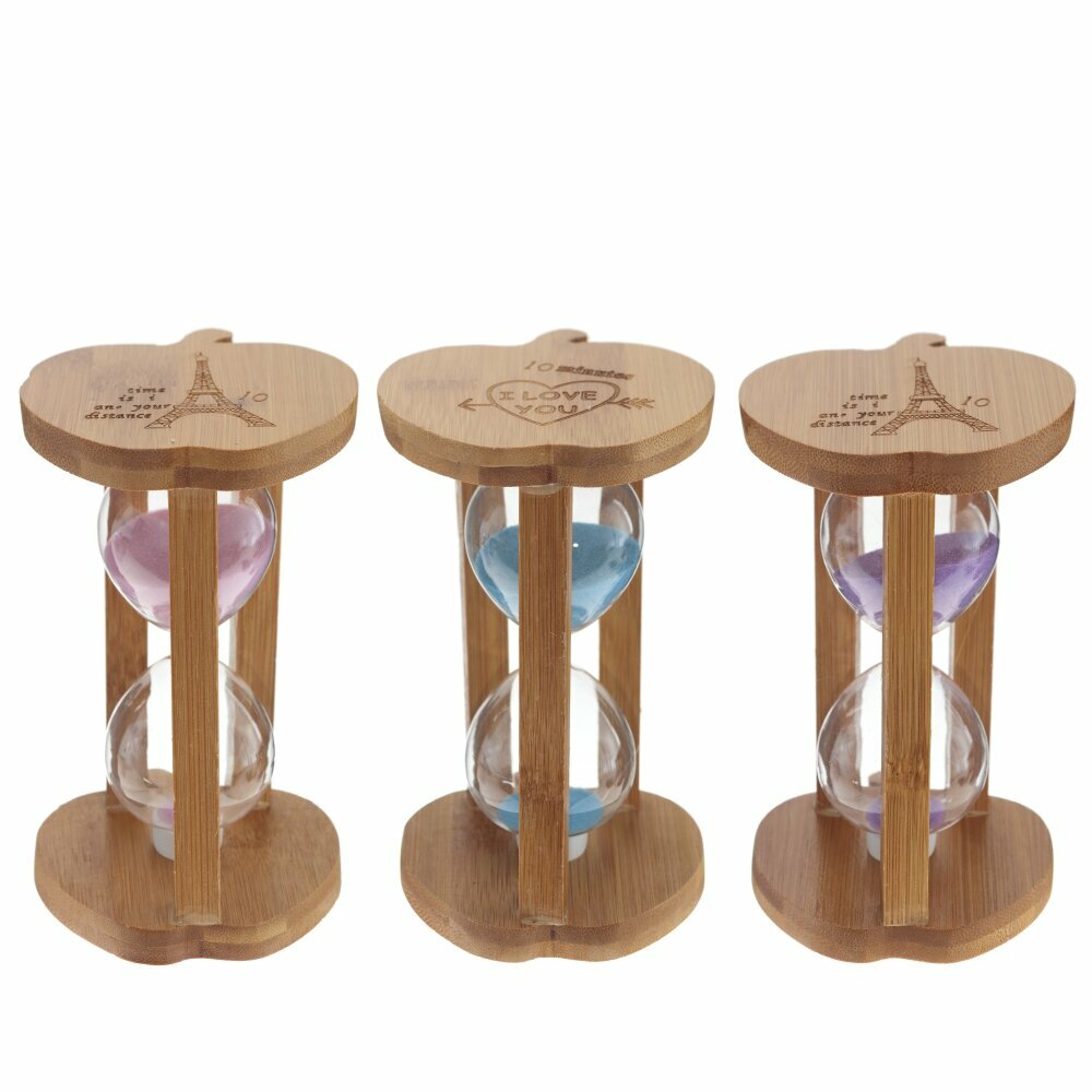 Часы песочные, L8 W8 H14 см, 3в.