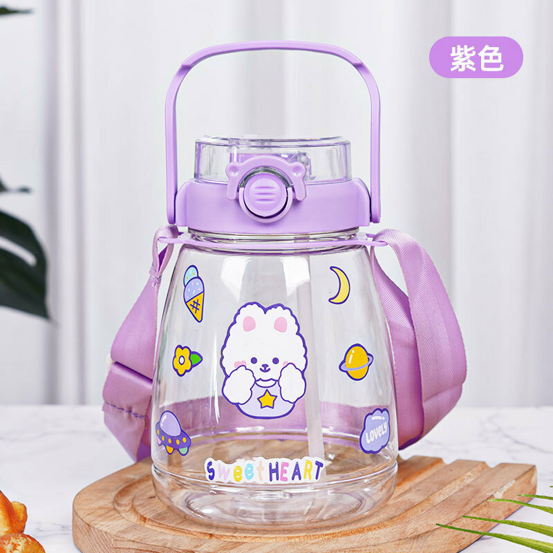 Летняя панда двойной напиток с высоким значением большой емкости для детей милый пластиковый стакан для воды маленький