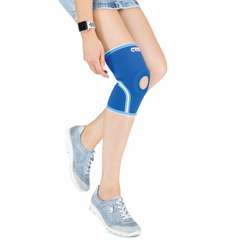 Бандаж на коленный сустав с отверстием 209 NKN, синий, размер XS