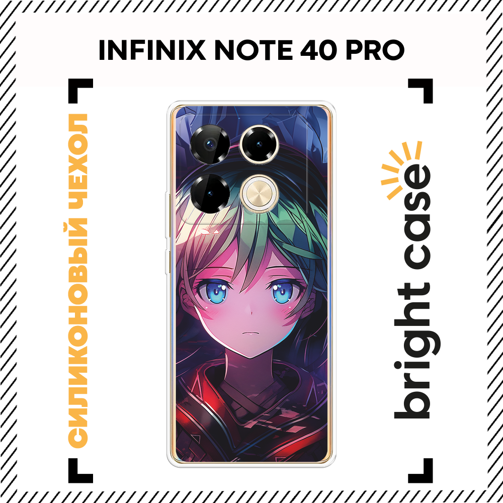 Чехол на Infinix Note 40 Pro / Инфиникс Нот 40 Про с принтом Девушка аниме