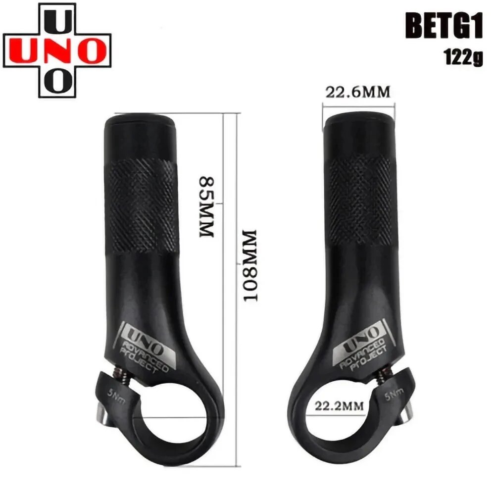 UNO руль вспомогательный для горного велосипеда BETG1 Black 80/85 мм