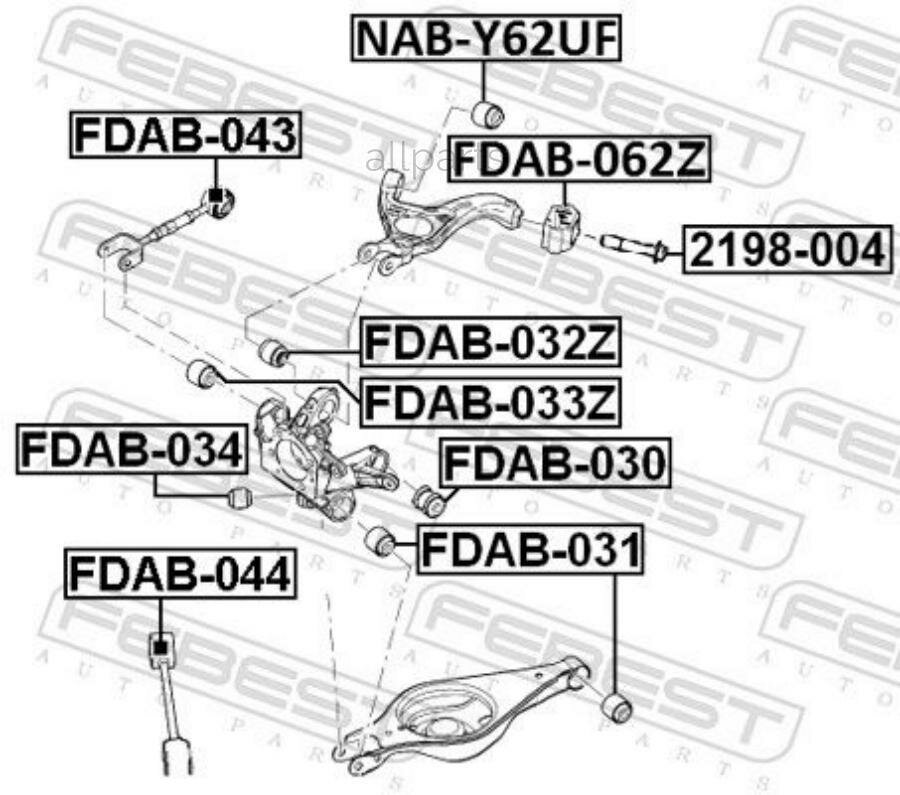 FEBEST 2198-004 болт