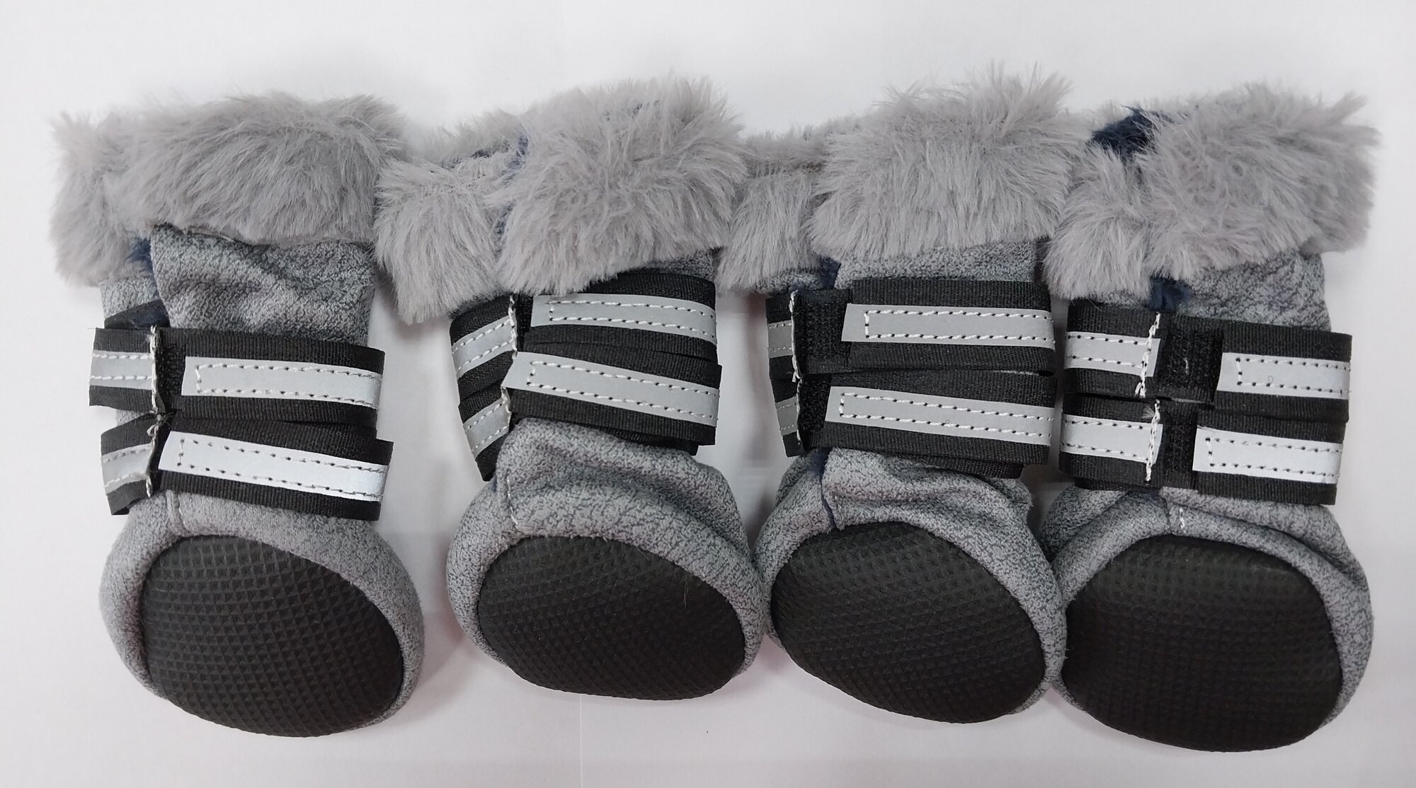 РД Сапоги на флисе с мехом, серые р.5 для собак