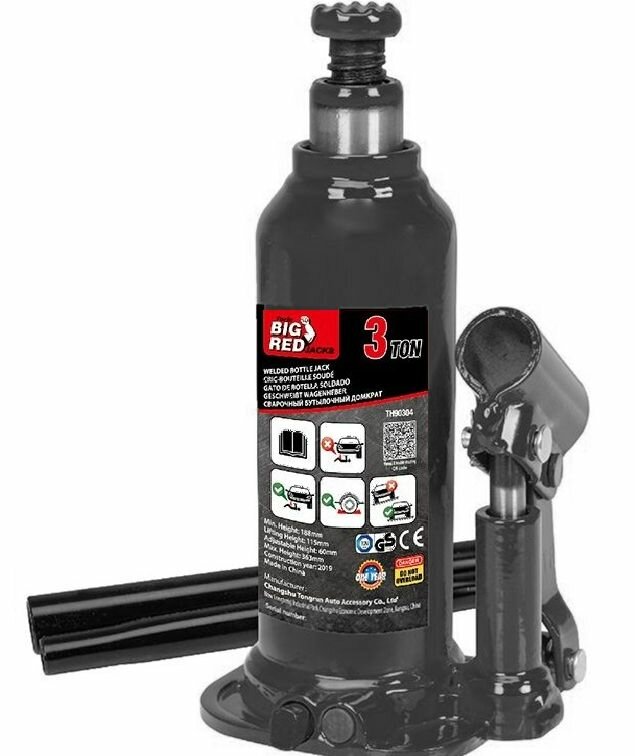Домкрат бутылочный одноштоковый 3т, с выдвижным винтом Torin TH90304