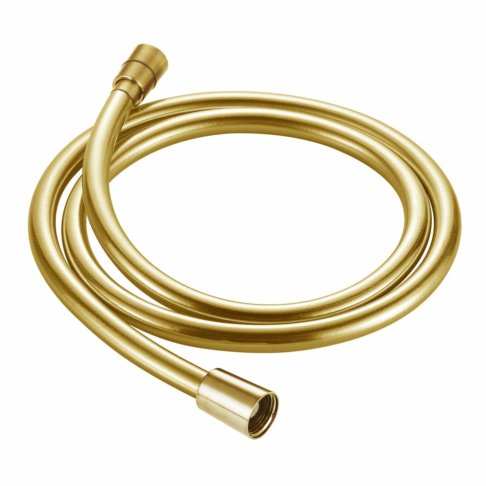 Шланг душевой AQUAme, 1000 мм, с латунными коническими гайками и защитой от перекручивания, цвет золото