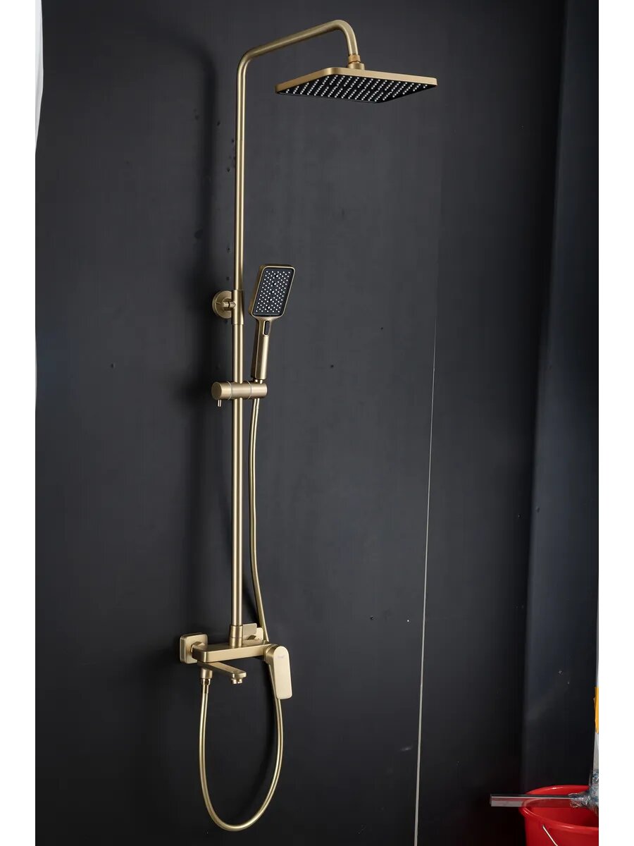 Душевая система Frap H86 F2486-3, латунь, покрытие PVD, в цвете сатиновое золото