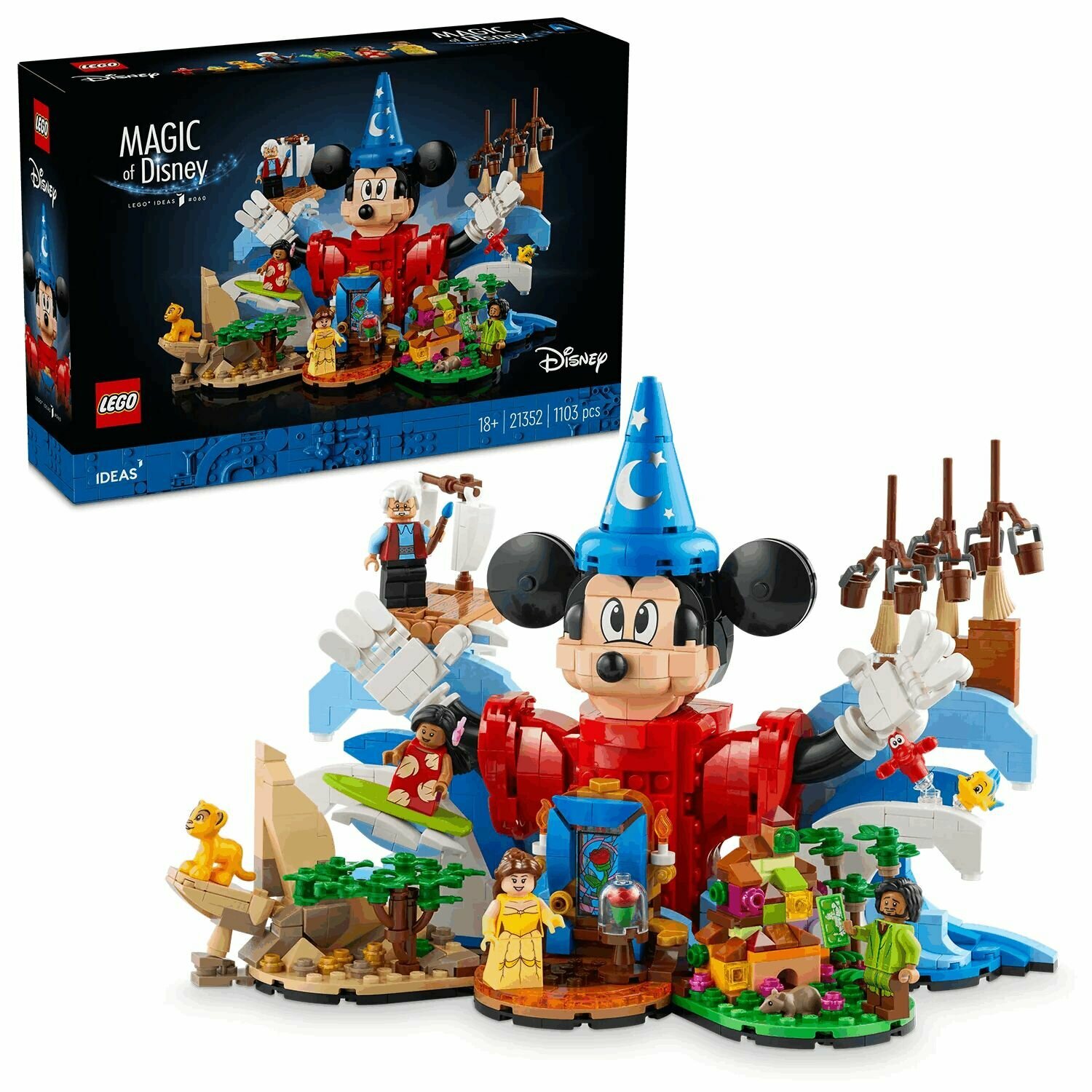 LEGO 21352 Ideas Magic of Disney Building Set / Набор строительных блоков для взрослых можно использовать для сбора демонстрационных моделей, классических подарков Disney для взрослых, лего