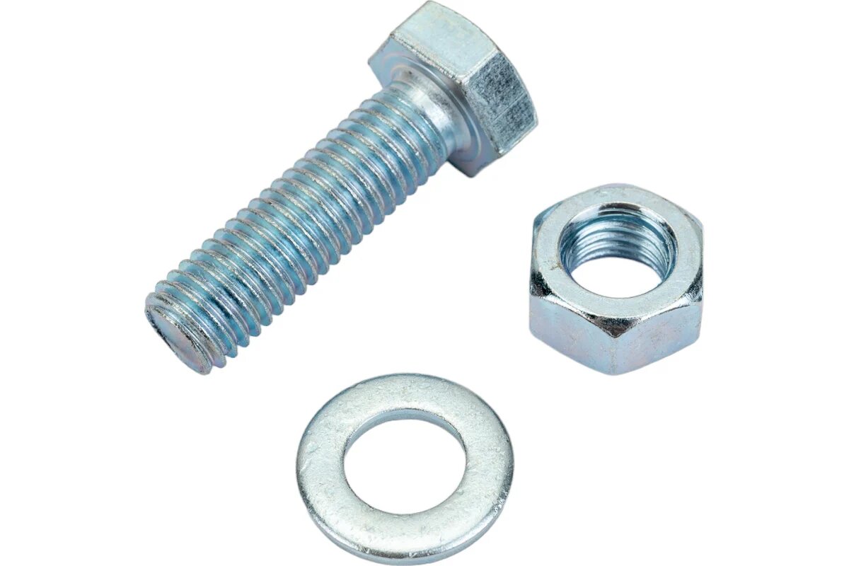 КЧ болт DIN 933 полная резьба 12x40 мм шестигранная головка набор 10 шт универсальный