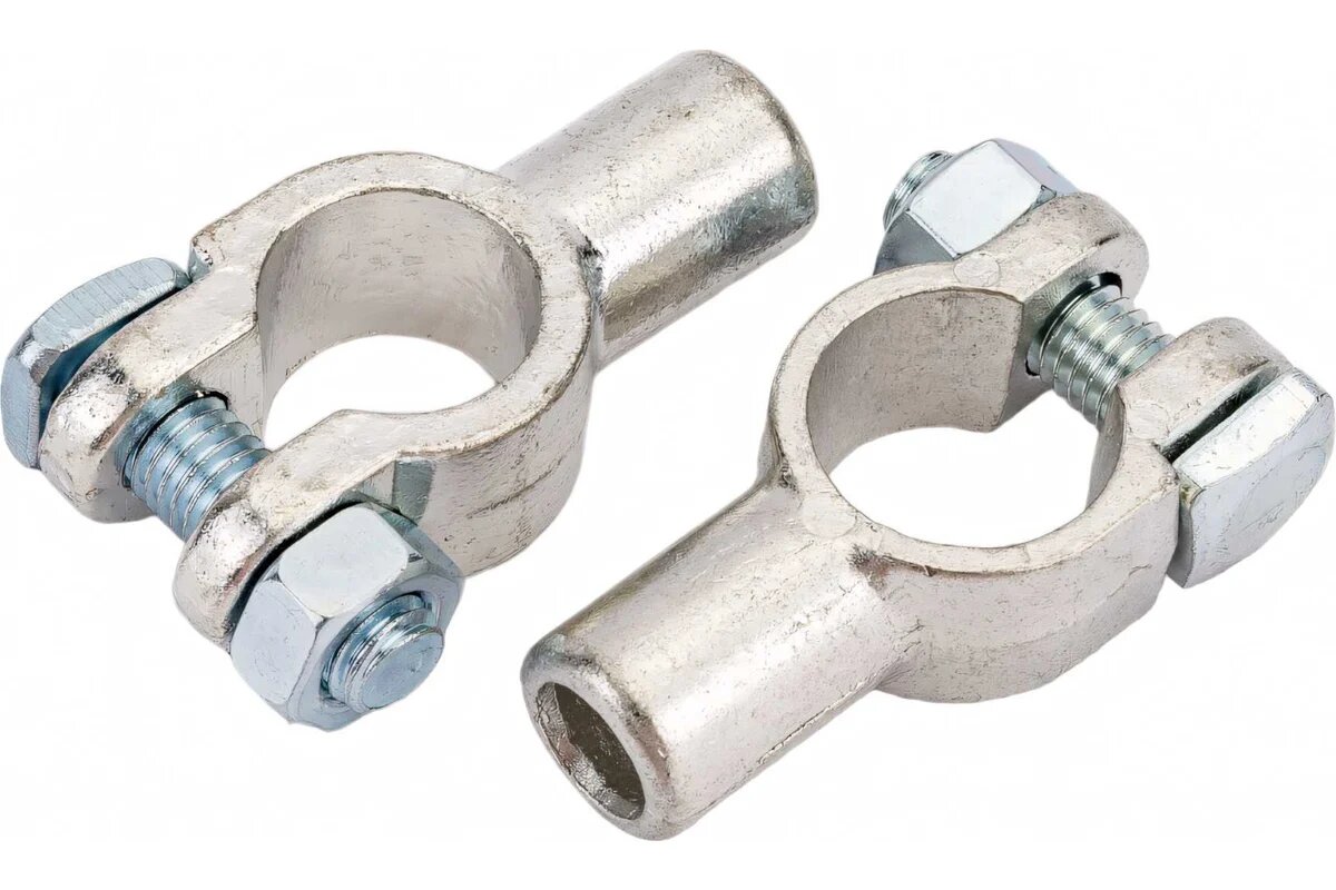 StartVOLT клеммы АКБ в комплекте латунные, гидравлический обжим 9 мм SBT 017