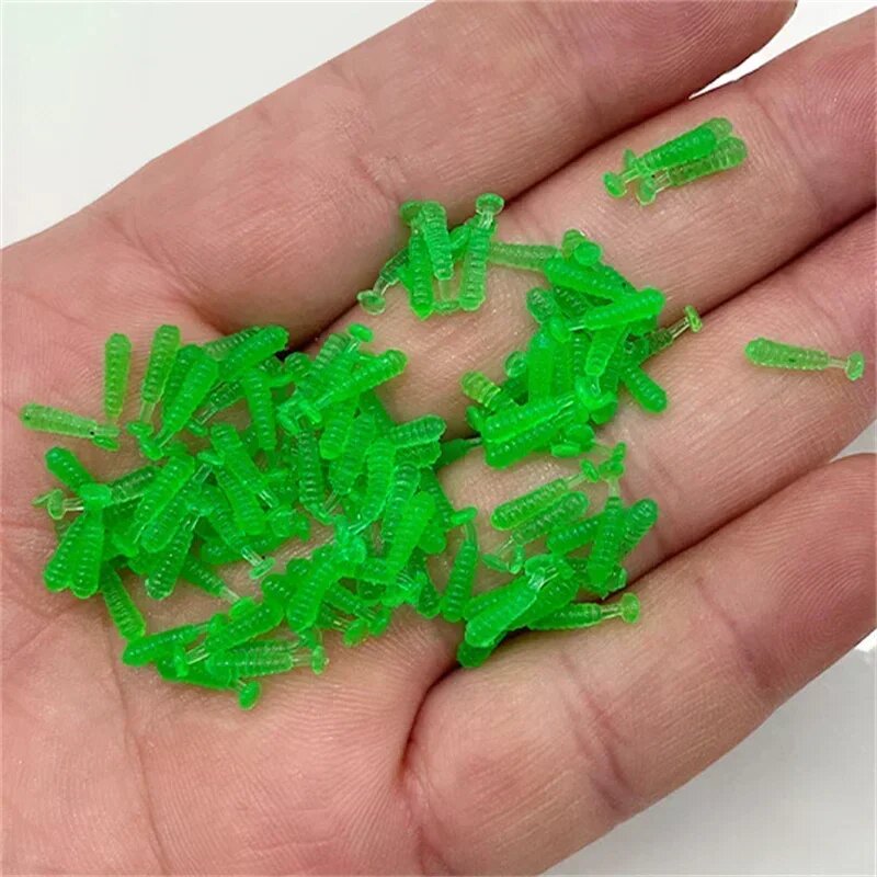 Мини силиконовые приманки для ловли карпа 50 шт Изумрудный, Green