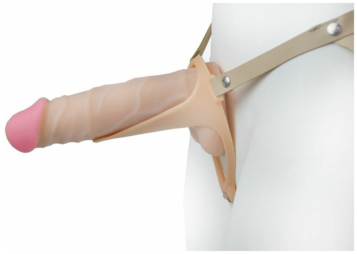 Телесный эректор-ложечка с фиксацией на ремешках MEN STYLE 244601 телесный