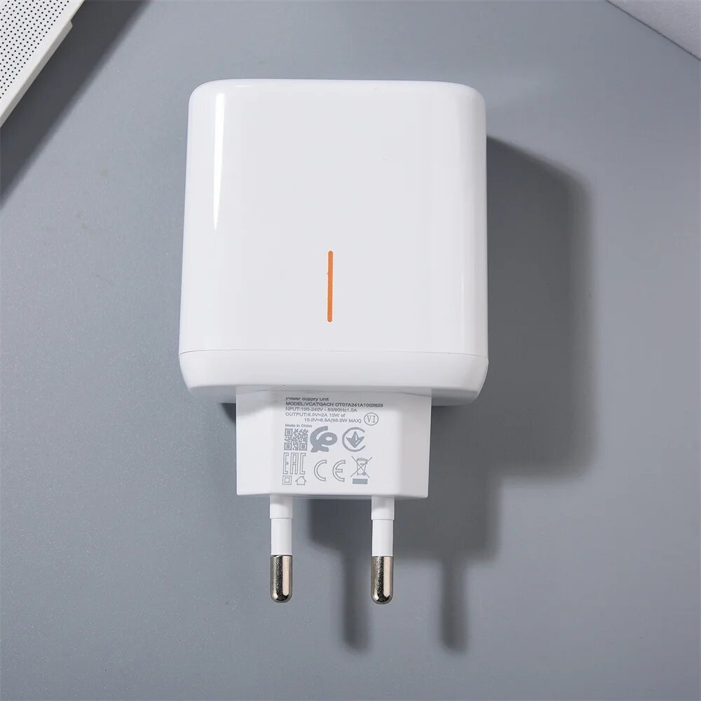 Новое быстрое зарядное устройство Realme GT Master Edition GT2Pro Neo2 65 Вт SuperVooc USB-адаптер питания EU/US QC4.0 для Realme 8 8i 9 X7Pro OPPO Only EU charger