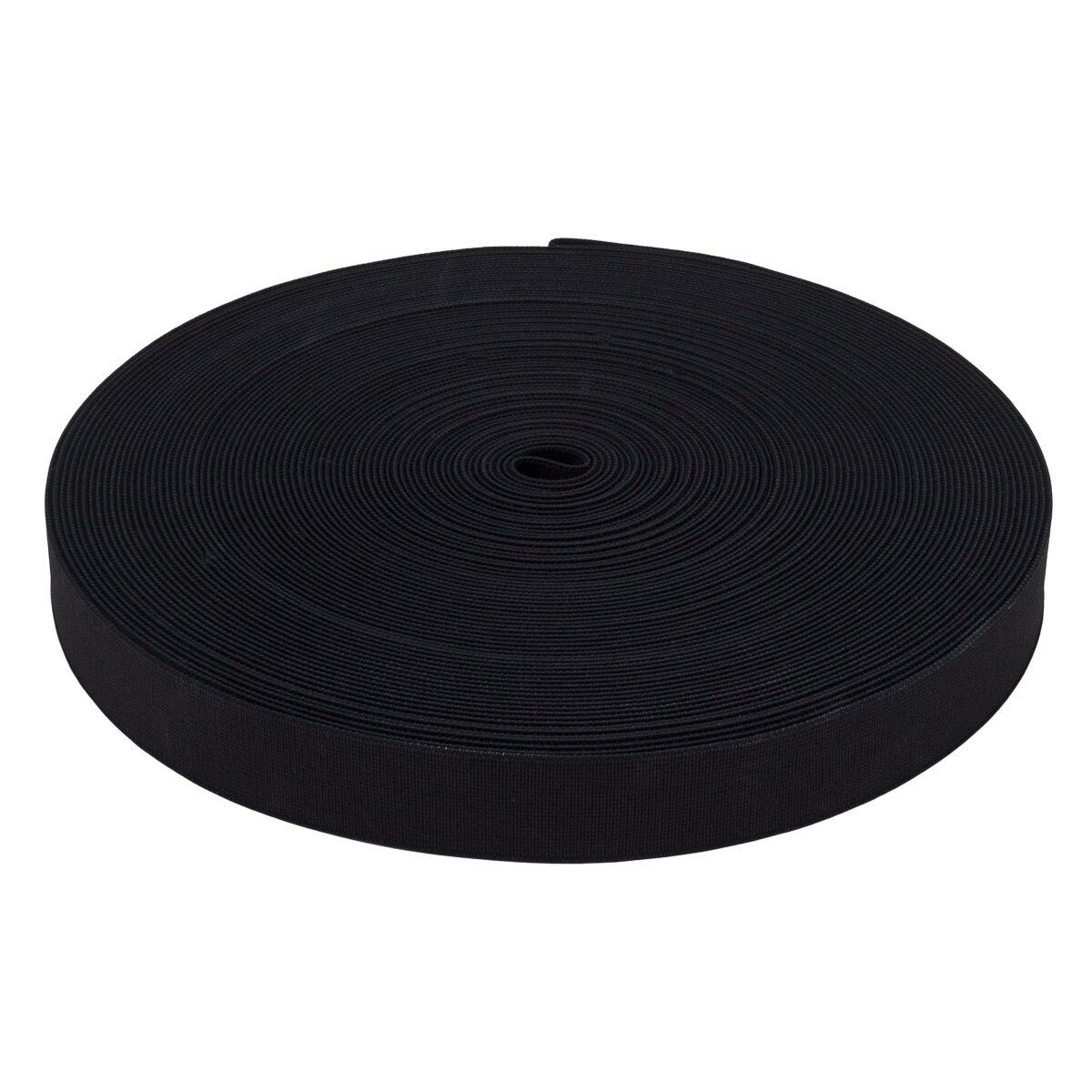 Резинка башмачная тканая 25мм*25м, 20,8 гр/м, эластичность 130%, черная, Айрис