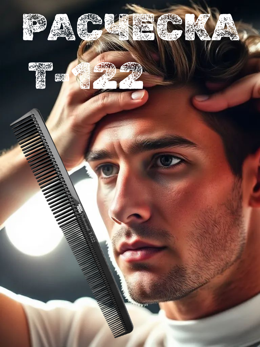 Расческа для стрижки NISHMAN HAIR COMB (CODE : T-122), для стрижки