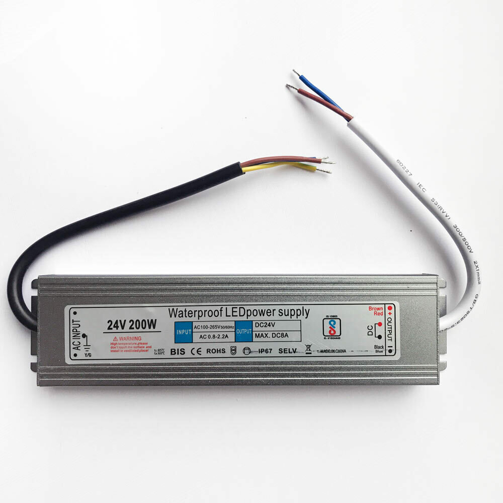 Блок питания, 24 Вольт DC, 200 Ватт, алюминиевый, компакт , IP67