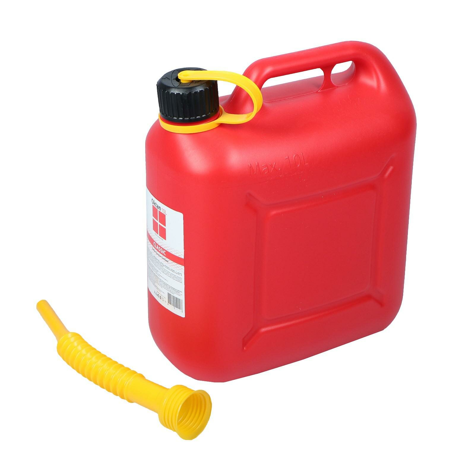 Канистра для ГСМ Oktan CLASSIK, 10 л, пластиковая, цвет красный