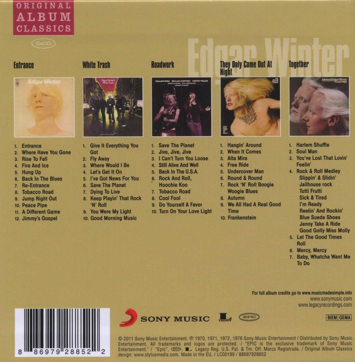 Диск Edgar Winter - Original Album Classics (5 CD) — фото 1