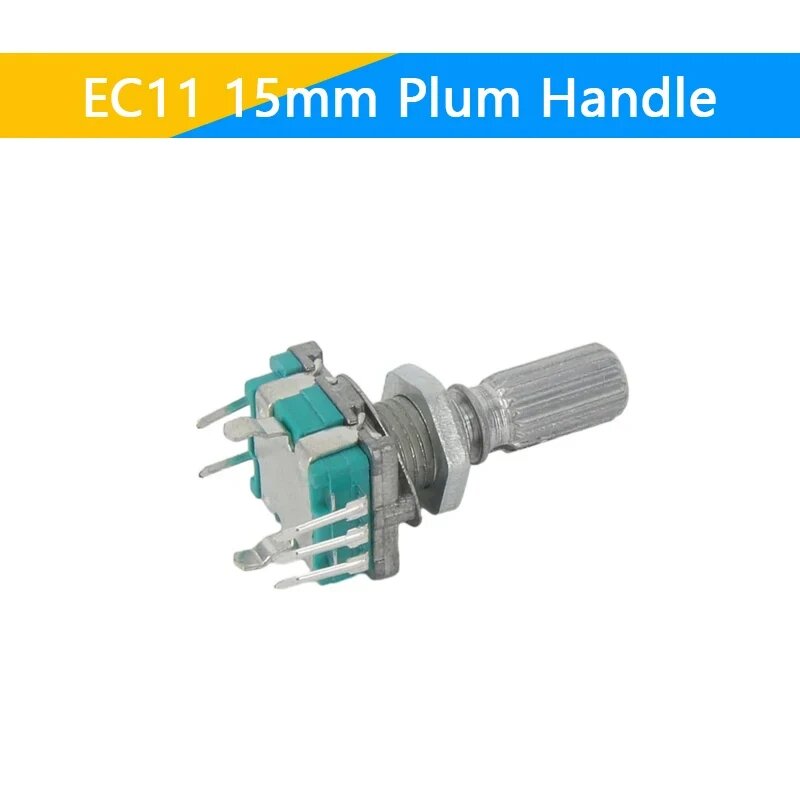 Поворотный энкодер EC11, 15mm Plum handle, 5PCS
