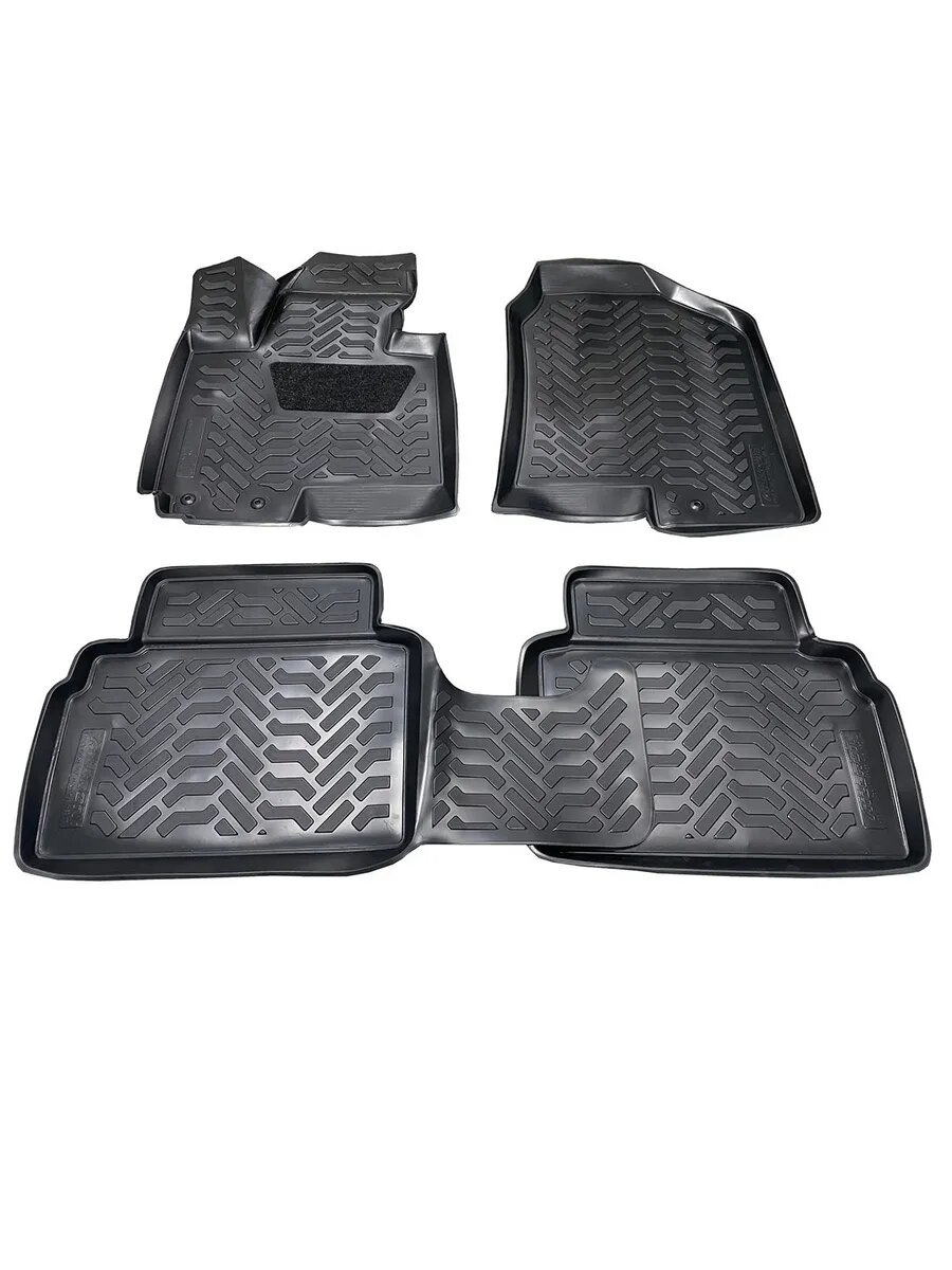 Коврики в салон 3D, с подпятником, для Kia Sportage (10-16)