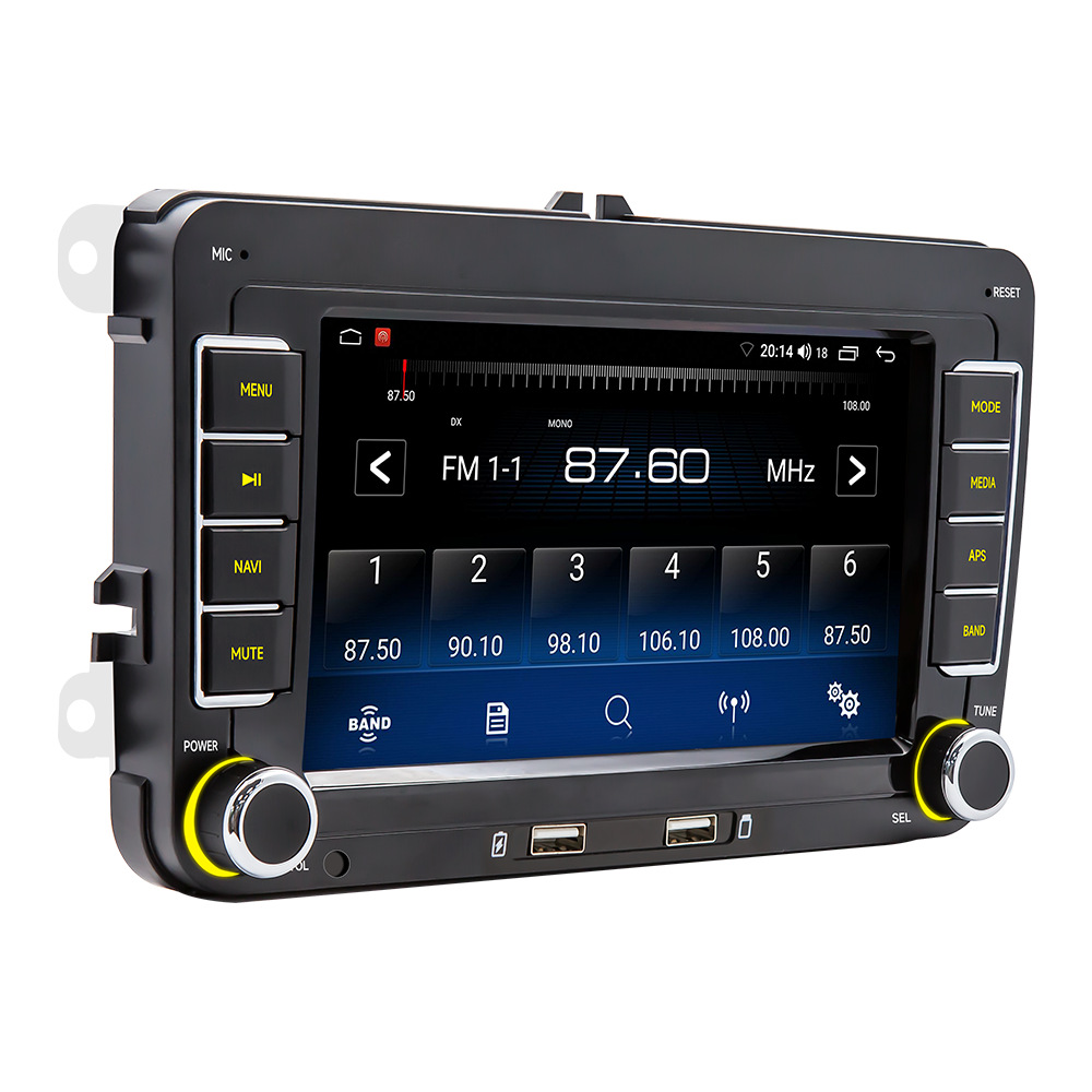 Автомагнитола 2 DIN 7 дюймов Android экран CarPlay Android Auto Bluetooth FM AUX камера заднего вида