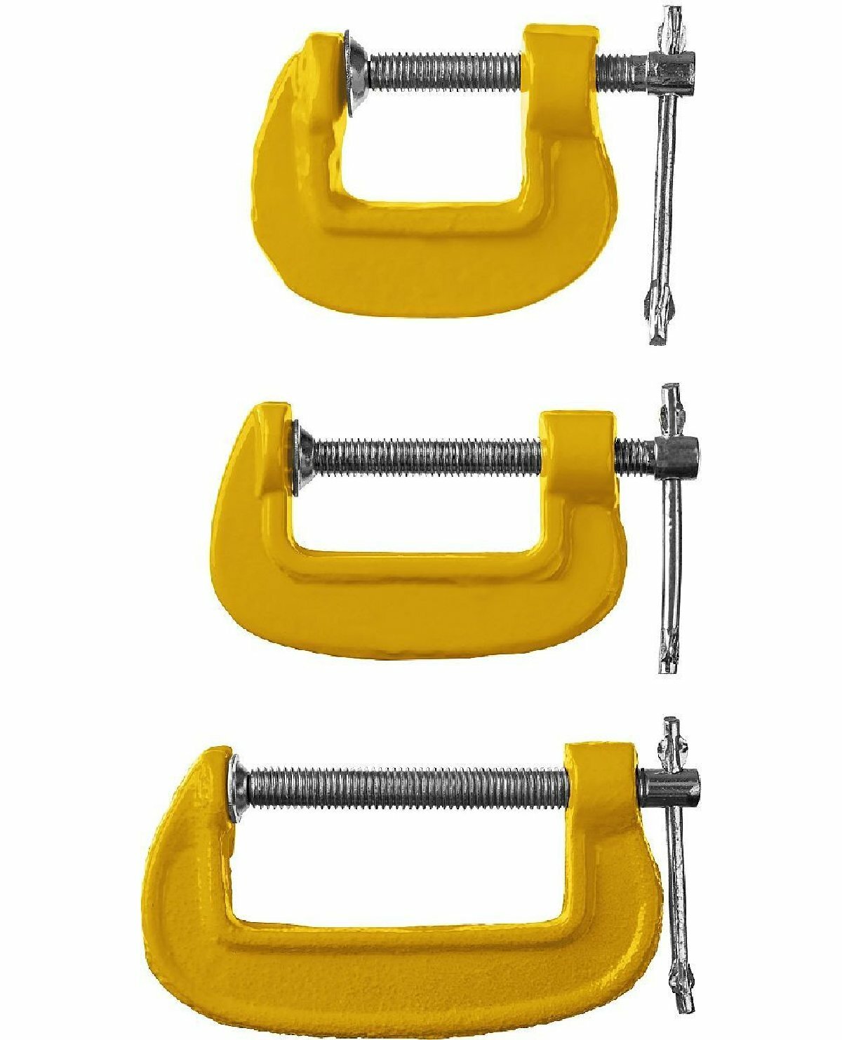 Набор чугунных струбцин STAYER мини 25 50 75 мм 3 штуки