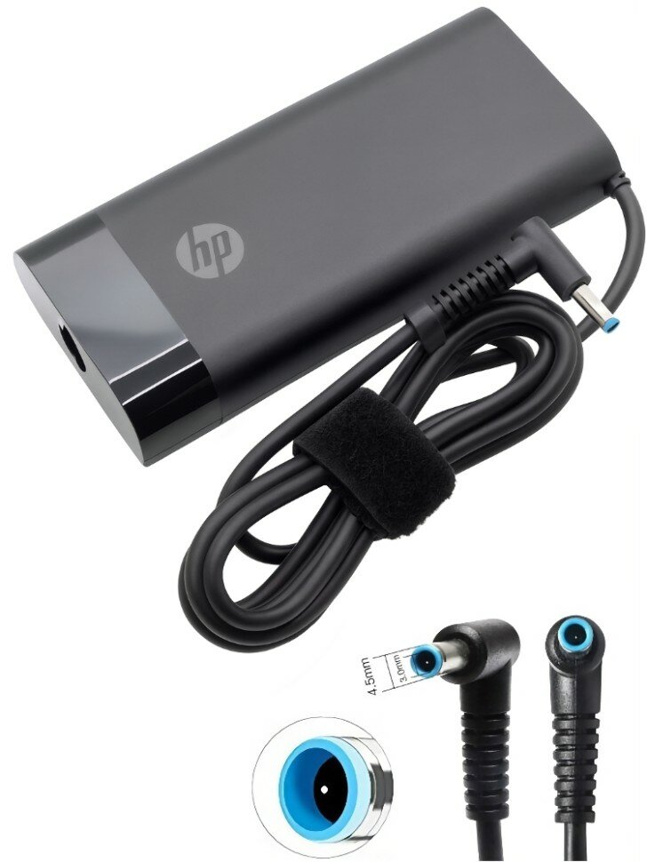 Зарядное устройство для ноутбука HP, Pavilion Gaming 16-a0034ur, 19.5V - 10,3A, (Штекер: 4.5x3.0мм с иглой) 200 Вт Slim Round