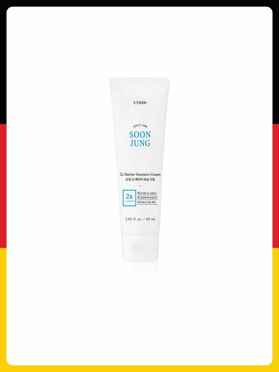 Крем для ухода за кожей Etude SoonJung 2x Barrier Intensive Cream Intensive Moisturizing Cream regenerates the skin barrier, 60 мл