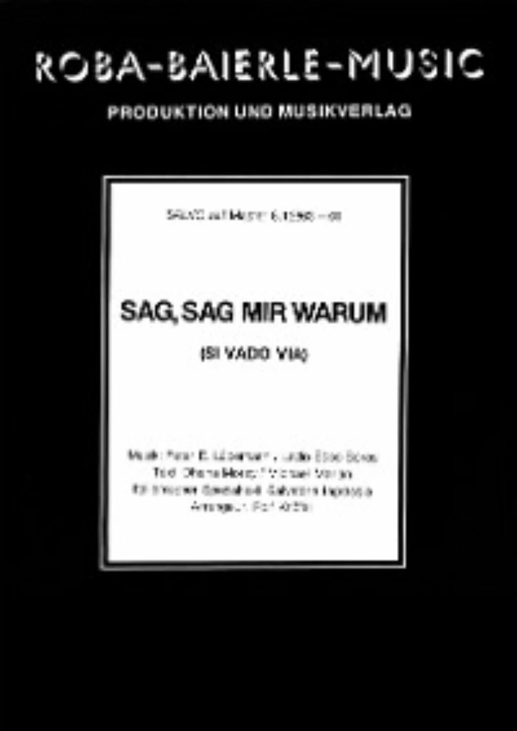 Sag, sag mir warum [Цифровая книга]