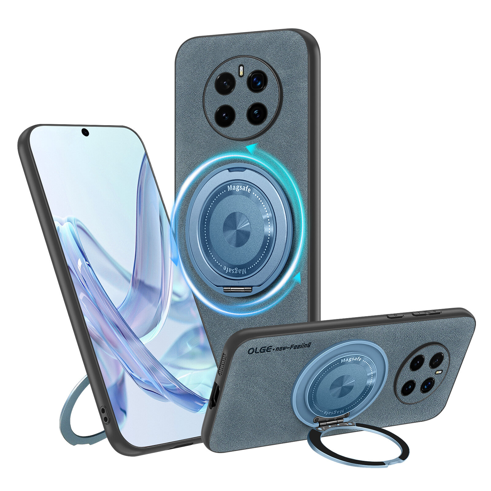 Чехол Для Honor Magic 7 / Хонор Магик 7, soft touch, чехол-кардиомонитор, искусственная кожа, поликарбонат (PC), защита камеры, ударопрочный, встроенная подставка, усиленные углы, Honor, Honor Magic 7,
