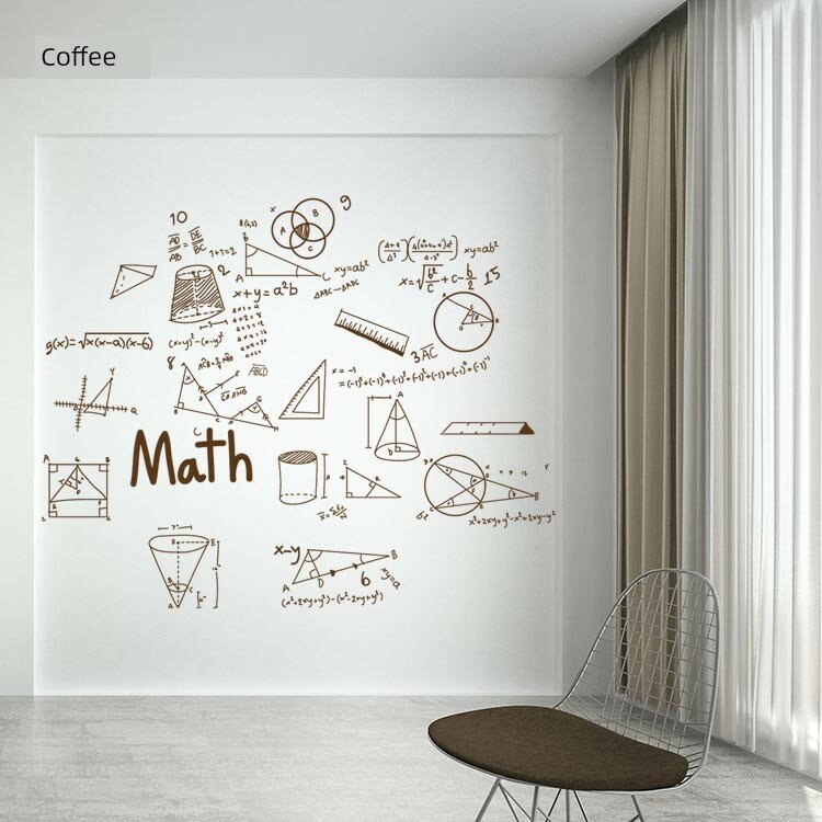 Наклейки на стену с математическими формулами, функциями, геометрическими фигурами, наклейки для классных комнат