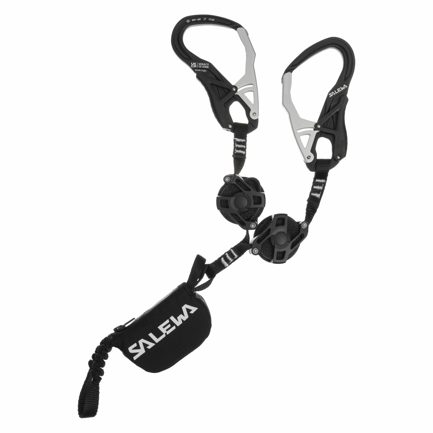 Усы самостраховки двойные Salewa Set Via Ferrata Ergo Zip Black