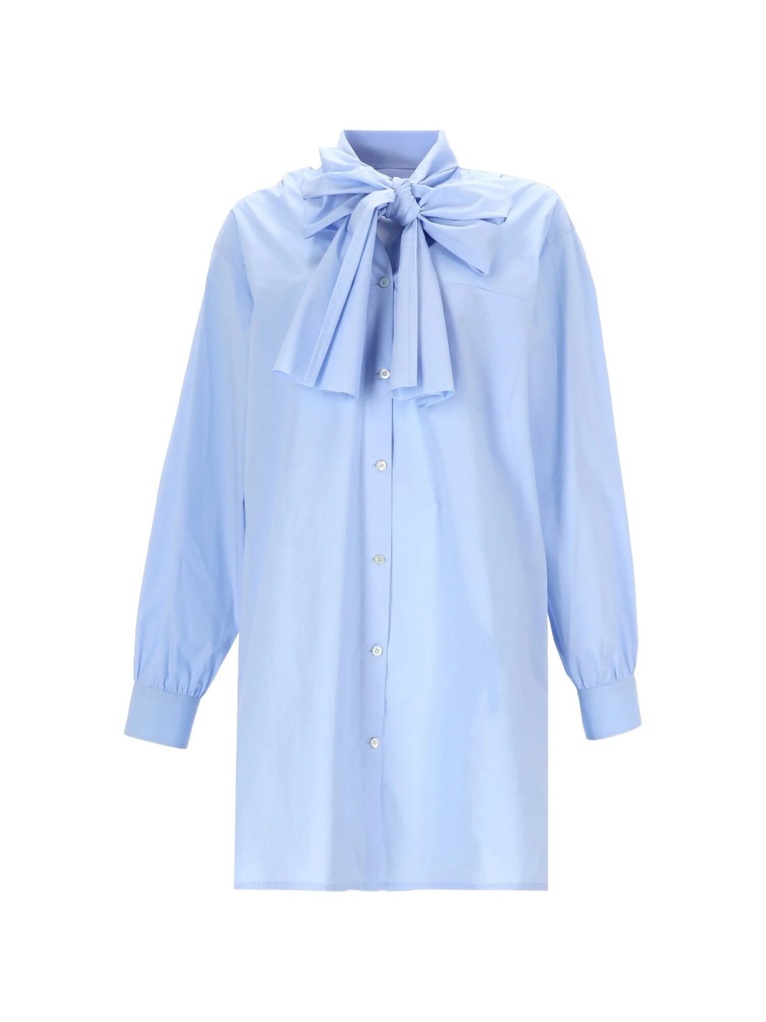 Платье Bow-detail mini shirt dress