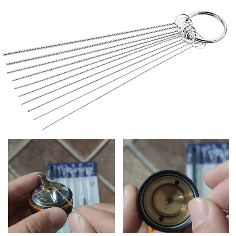 10шт Чистящих Игл Набор Инструментов Для Ремонта Аэрографа С Распылителем И Иглой Из Нержавеющей Стали