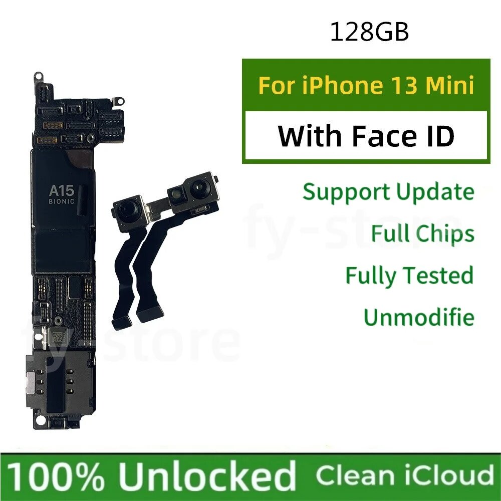 Разблокированная материнская плата для iPhone 13, мини-очистительная материнская плата iCloud для iPhone 13 Pro Max с/без Face ID, материнская плата Unmodifie 13 mini 128g Face ID
