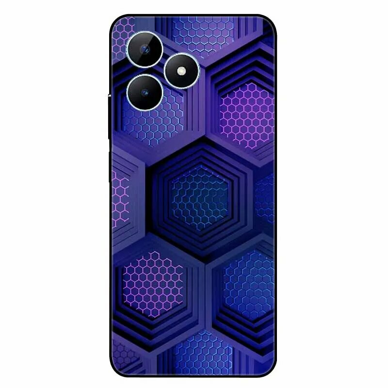 Для Realme Note 50, силиконовый роскошный мягкий чехол из ТПУ для Realme Note 50 4G, Фиолетовый, 37